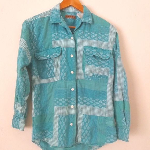 Vintage | Tops | Vintage 99s Patchwork Shirt | Poshmark